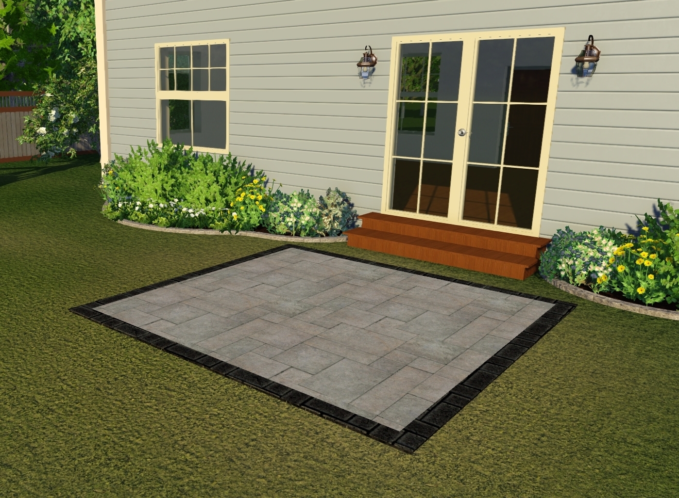 Rectangular Paver Patios - Grasshopper Gardens